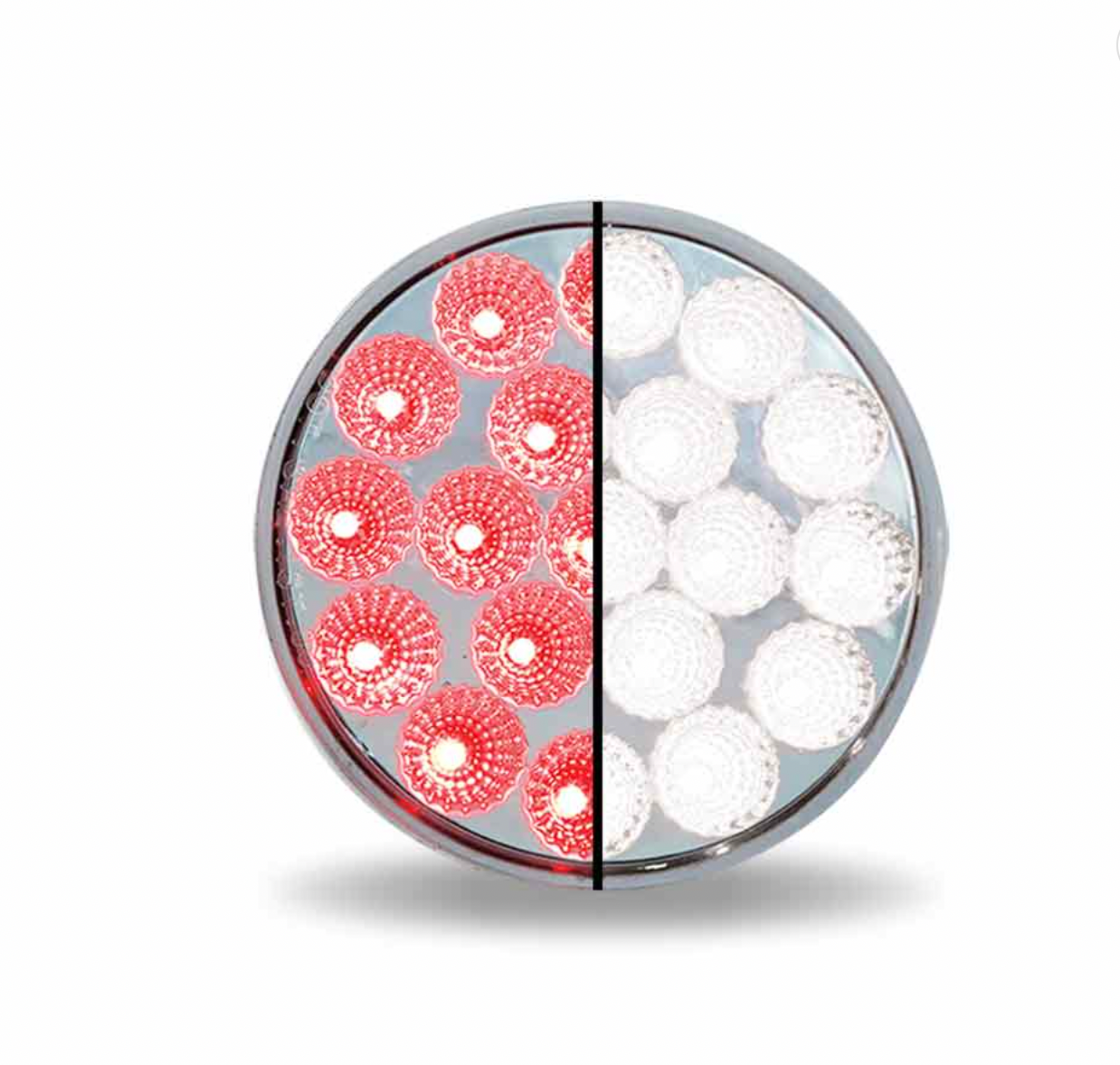 4″ DUAL STOP, TURN & TAIL LED (19 DIODES) – Truckers Chrome & Stainless